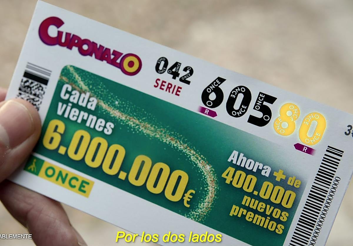 El Cuponazo de la ONCE del viernes deja un bote de 6.000.000 euros a un único afortunado | Las ...